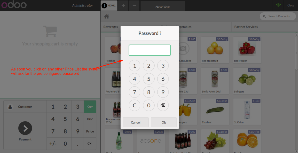 POS Multi Price List
