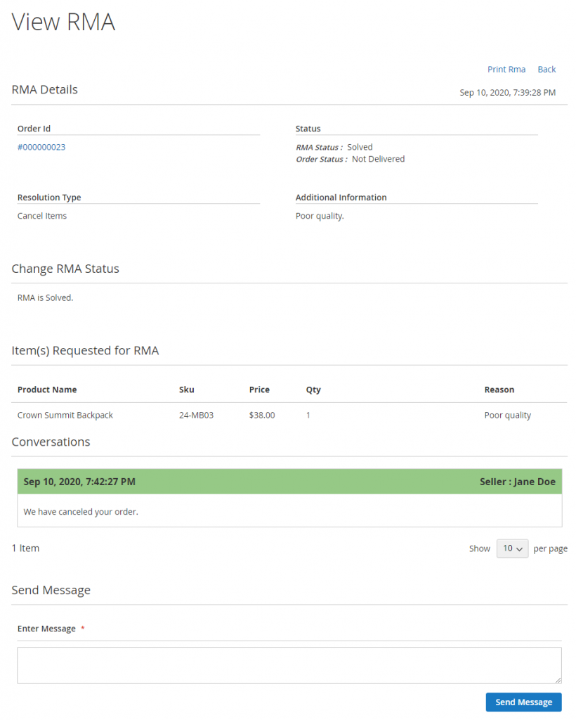 RMA System | Magento 2 Marketplace RWA System