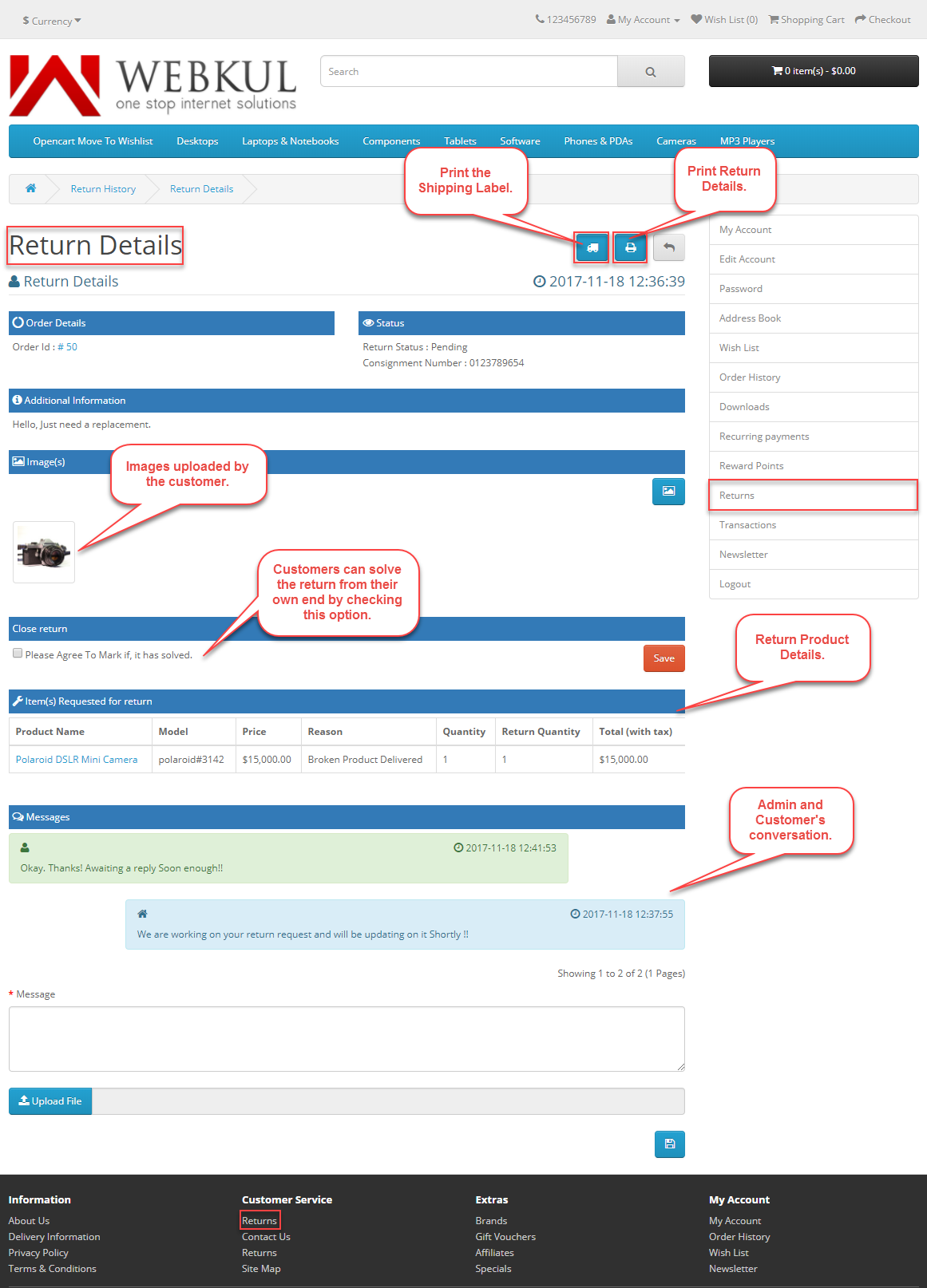 Opencart Version2 Product Return RMA - Webkul Blog
