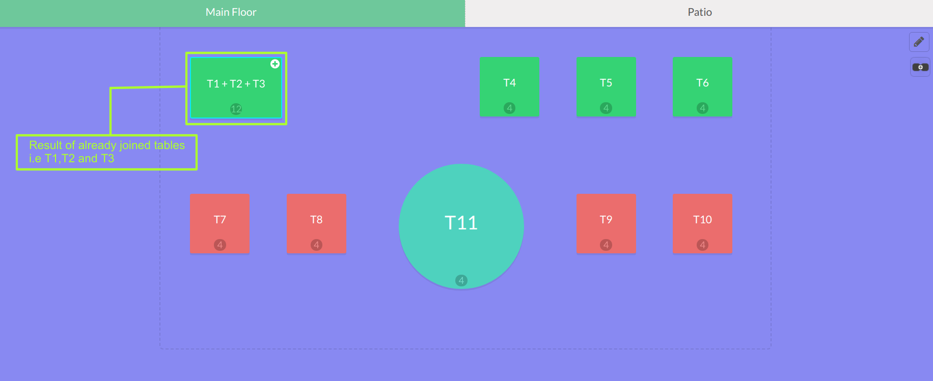 Odoo POS Restaurant Joint Tables | Odoo POS Restaurant Merge Tables