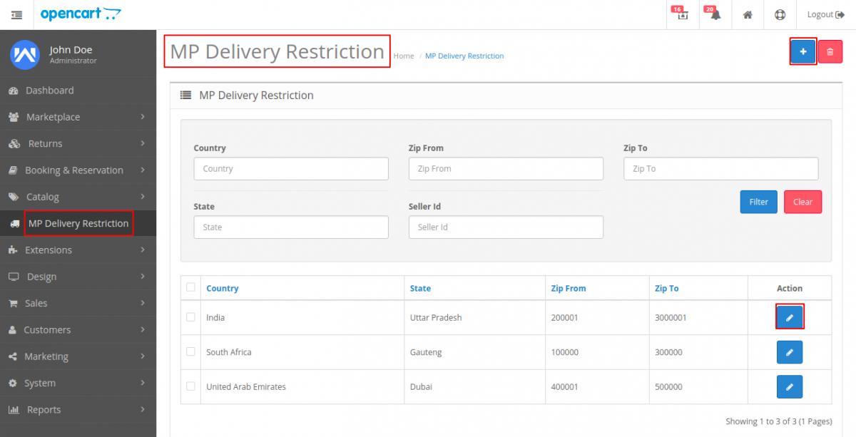 Opencart Marketplace Delivery Restriction | Limit Vendor's Shipping
