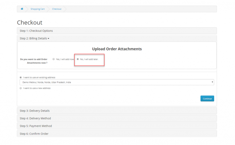 Opencart Order Attachment Extension | Checkout File Upload Module