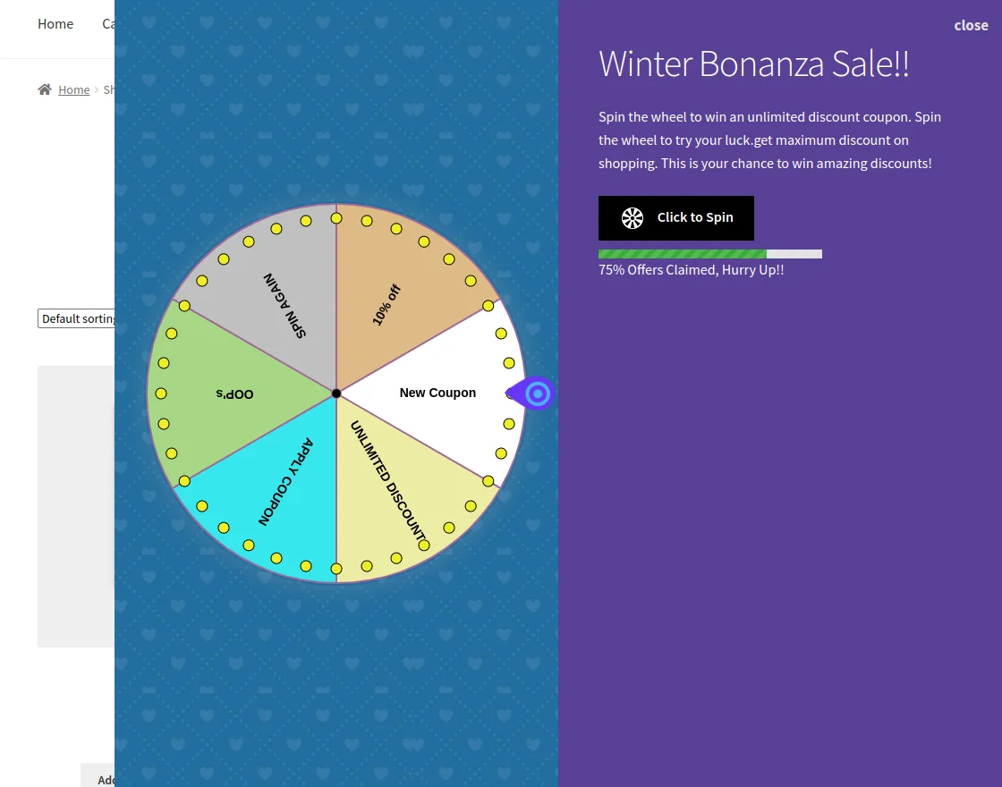 WooCommerce Spin To Win | Coupons Wheel Plugin