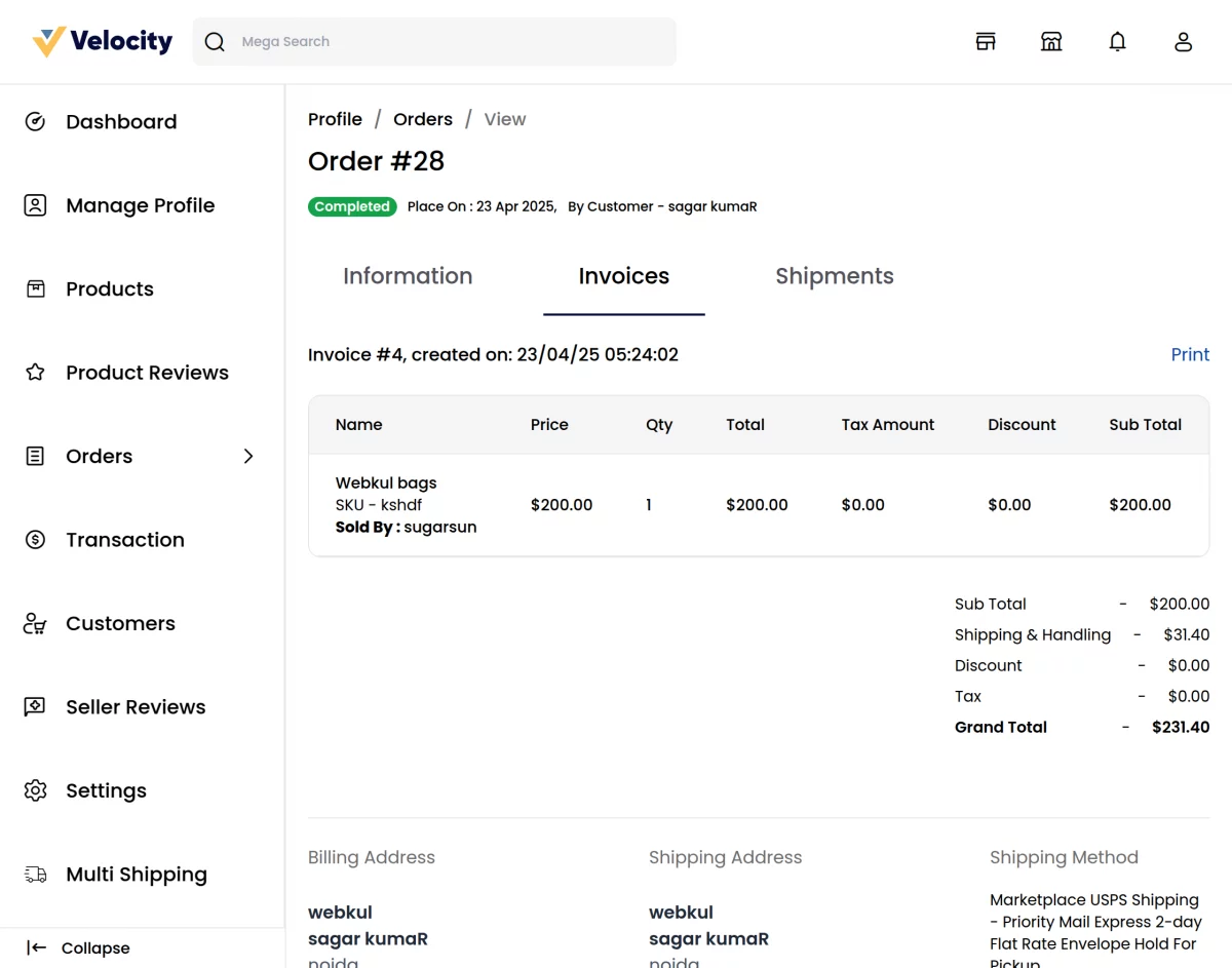 Laravel Marketplace USPS Shipping - Webkul Blog