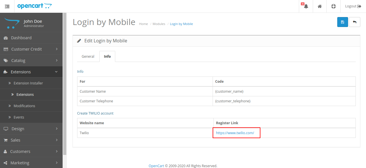 OpenCart Login By Mobile Number | e-Commerce Mobile Numer Login