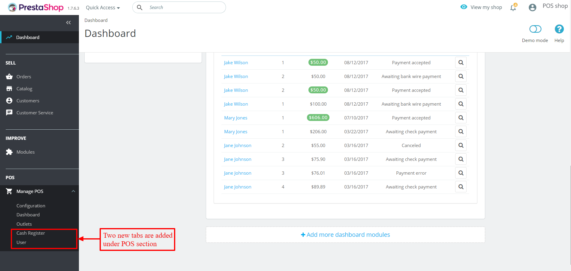 Prestashop Point of Sale Cash Register | Cash management extension