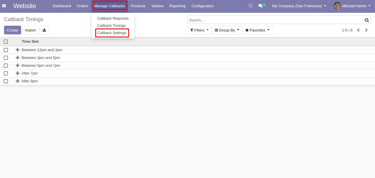 Odoo Website Request for callback| Odoo callback request form