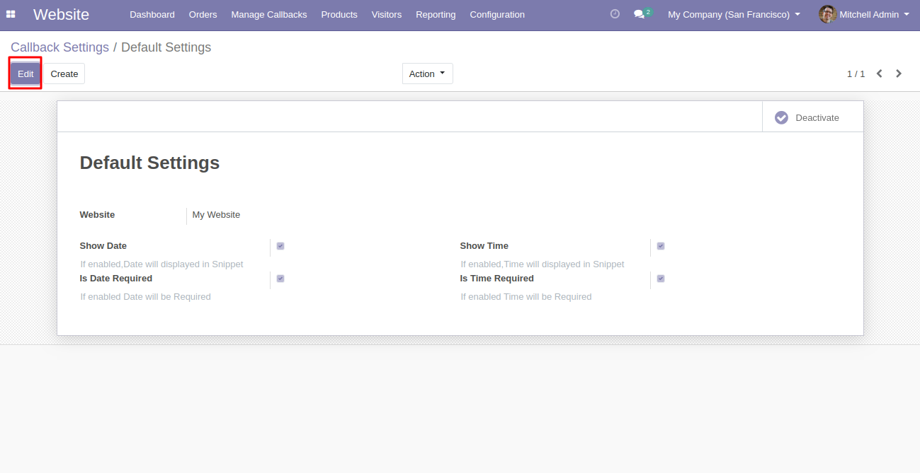 Odoo Website Request for callback| Odoo callback request form