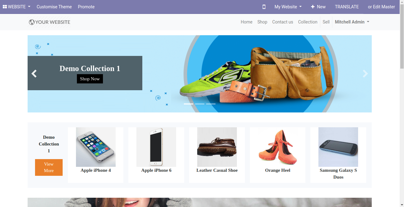 Odoo Marketplace Seller Collection Page To Website