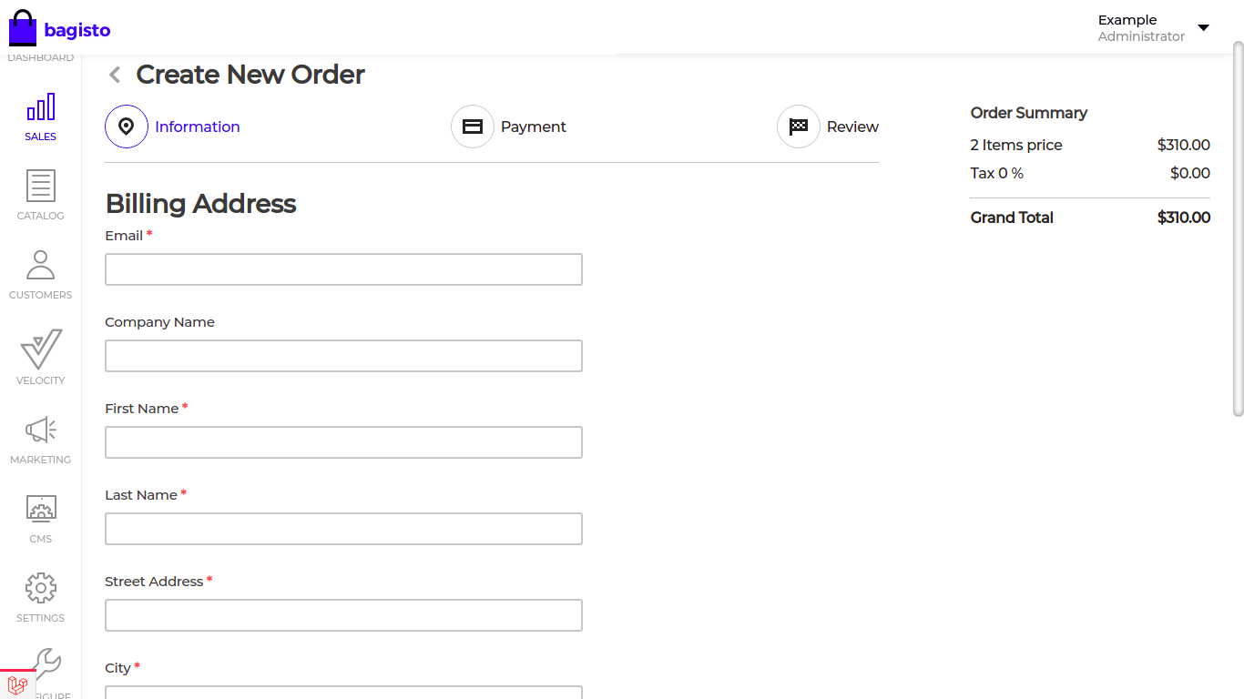Laravel Ecommerce Admin Order Creation Webkul Blog