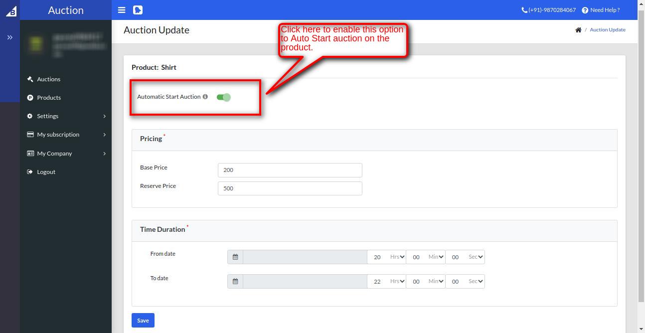 BigCommerce Product Auction App - Start online auction now