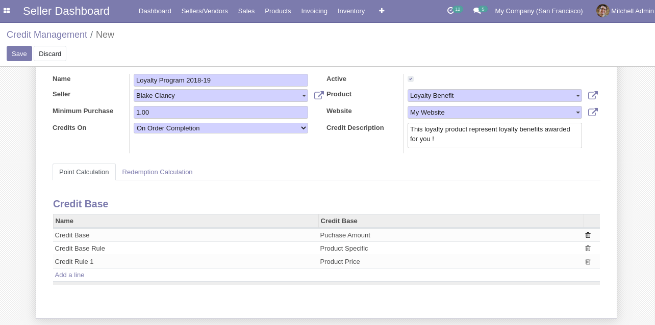 User Guide For Odoo Marketplace Seller Credit Management System