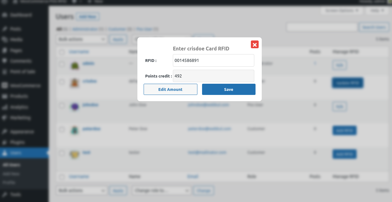 Guide for WooCommerce POS RFID Card Add-On