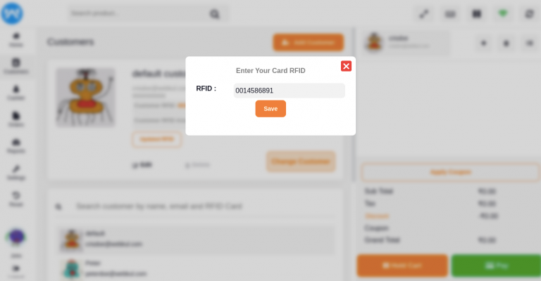 Guide for WooCommerce POS RFID Card Add-On