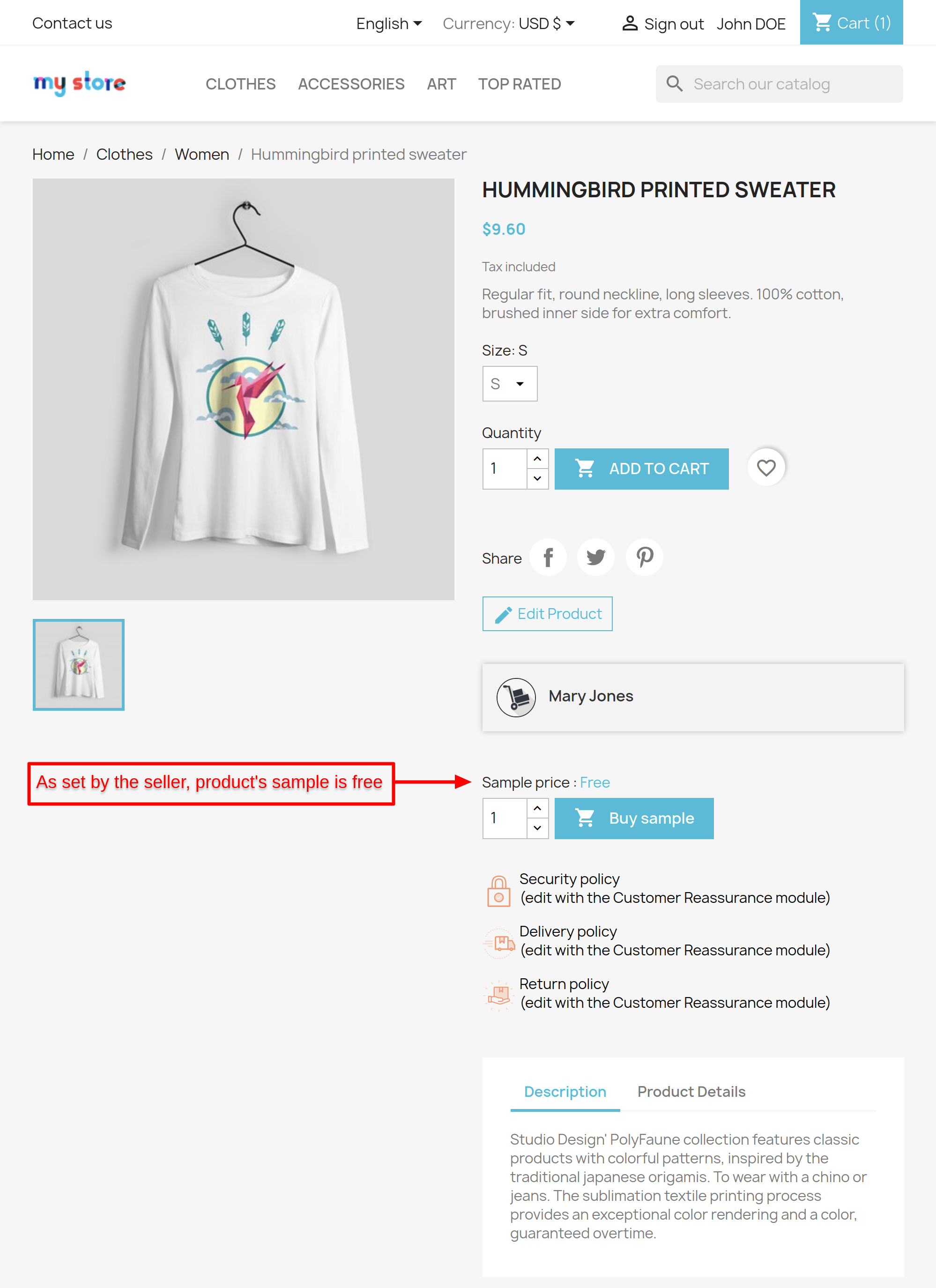 Prestashop Marketplace Sample Product | Try Before Purchase