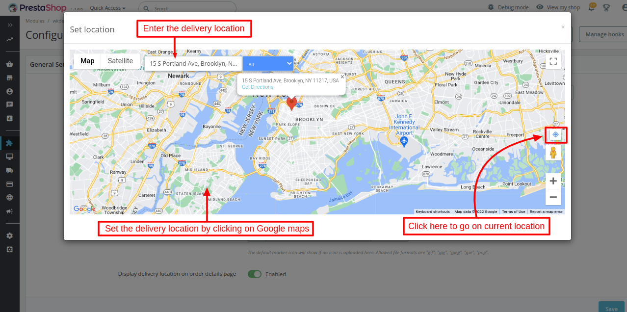 Prestashop Set Your Delivery Location | Tracking Location Made Easy