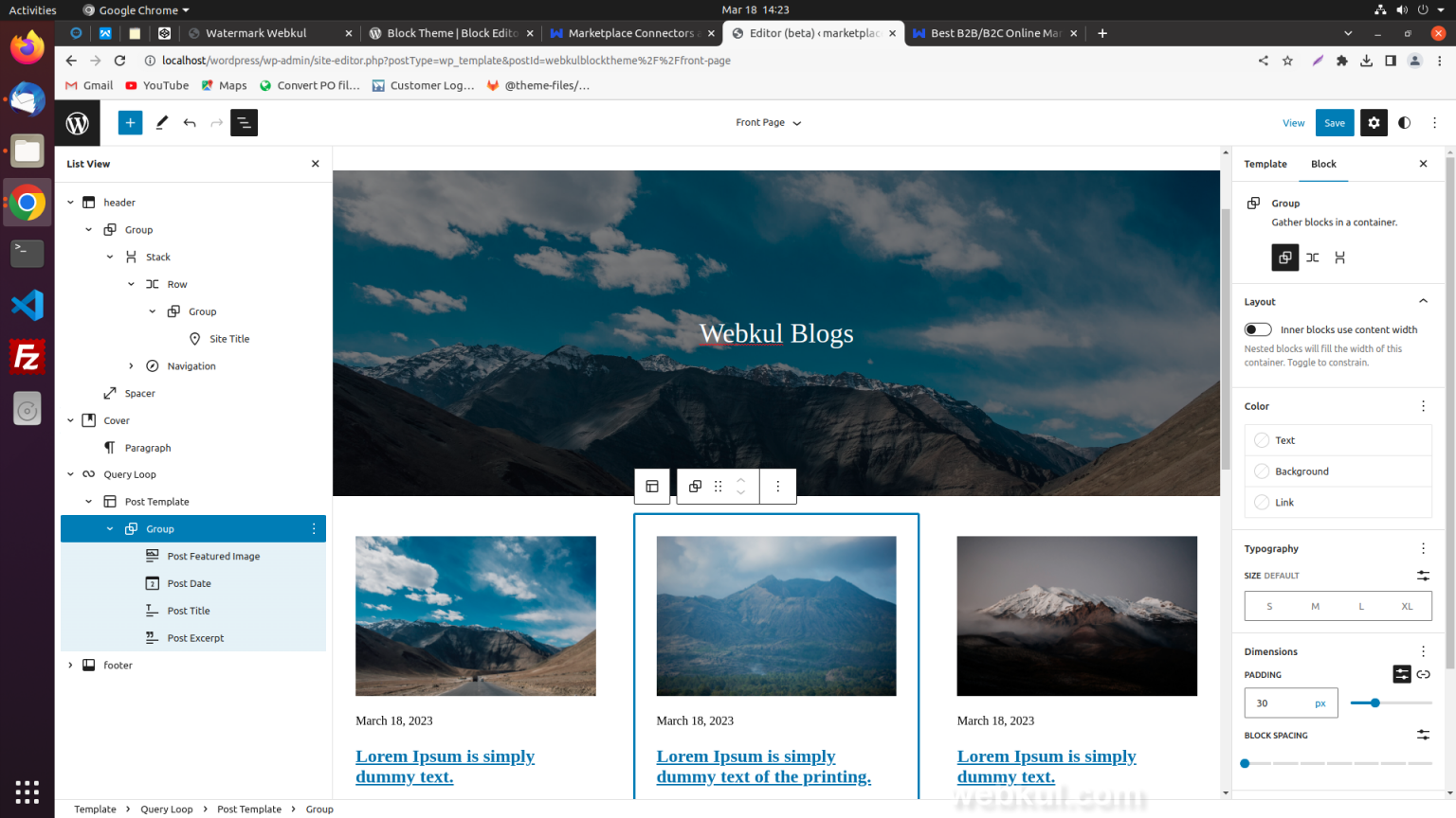 How to create block based theme in wordpress - Webkul Blog