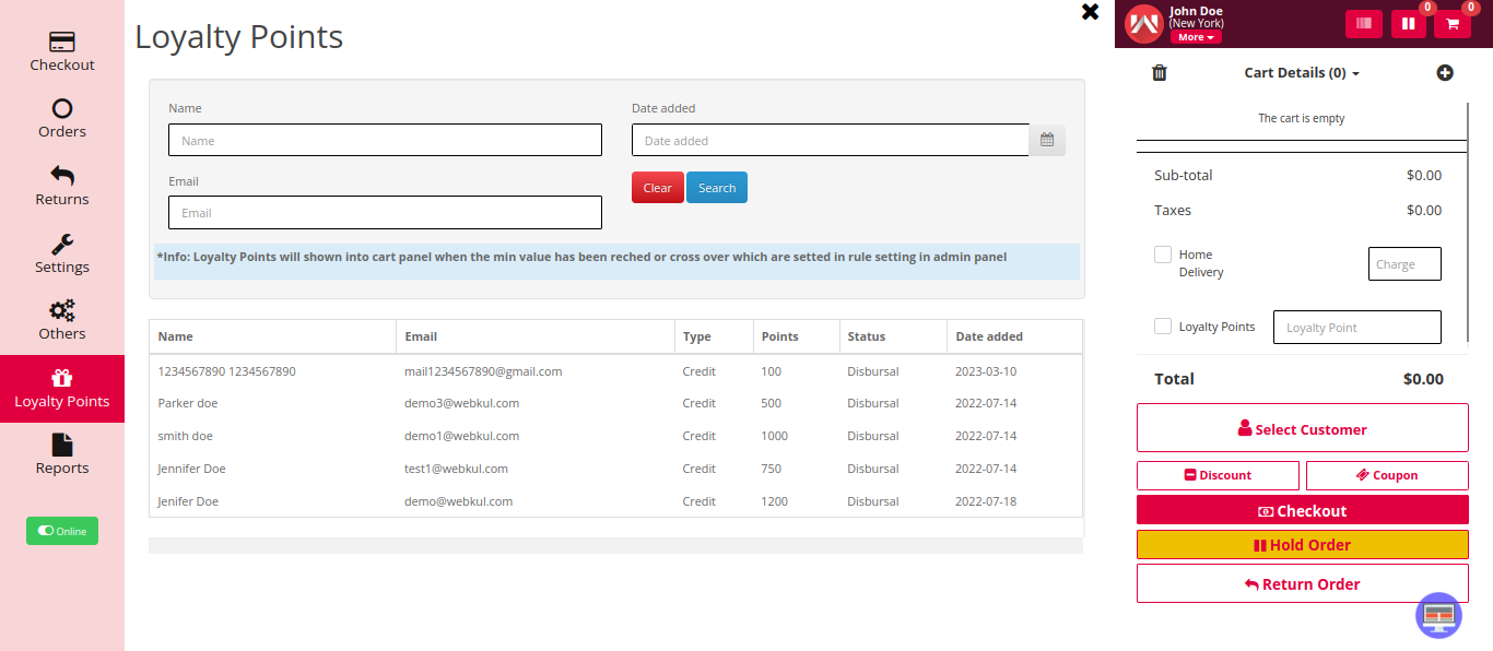 Guide for OpenCart POS Loyalty Rules