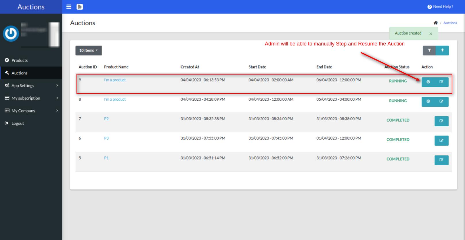 Wix Product Auction - Enables to add auction to the store products