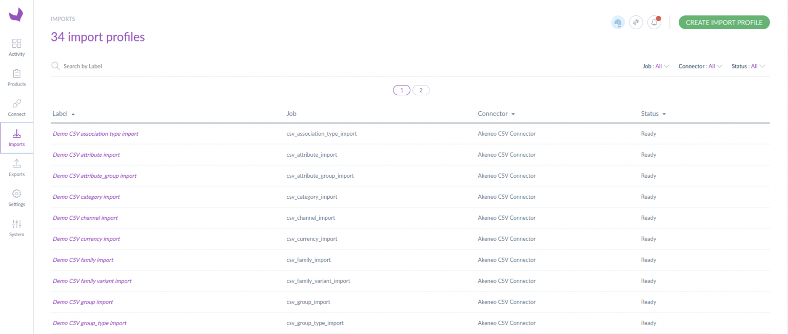 Manage Import Profiles and Products in PIM: User Guide
