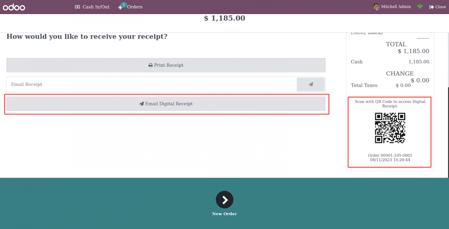 User Manual of Odoo POS Digital Receipt