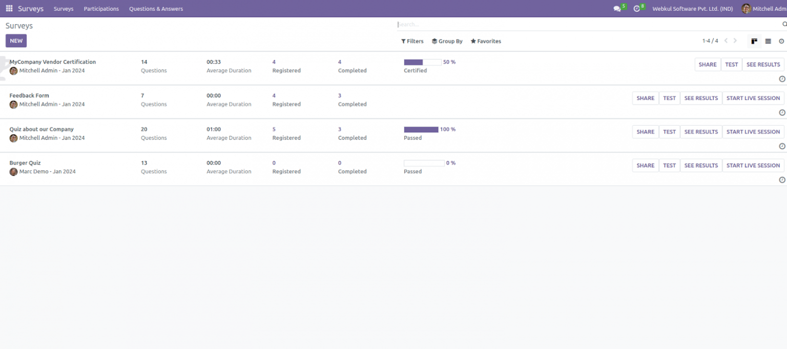 Odoo Export Survey Answers in Excel User Guide - Webkul Blog