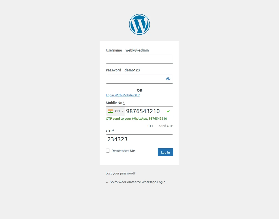 Guide for WooCommerce WhatsApp OTP Login